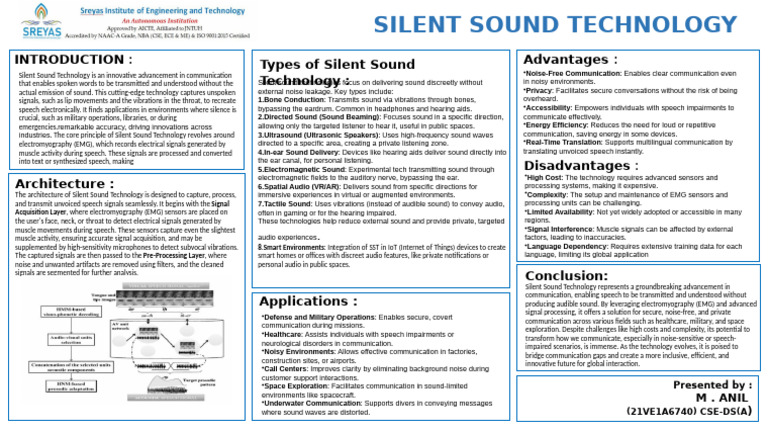 Silent - Sound - Technology - Poster (1) - Anil | PDF | Sound ...