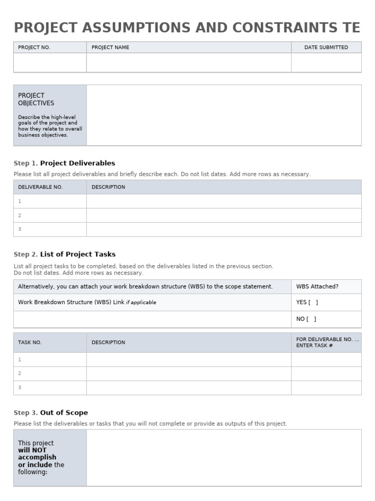 1 - IC Project Assumptions and Constraints 11432 | PDF