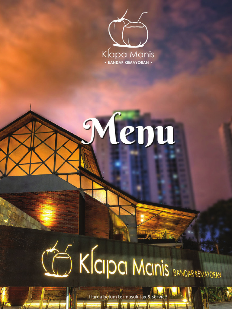 Menu Klapa Manis Kemayoran 2024 CMYK | PDF