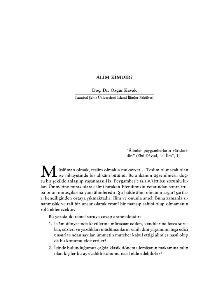 Alim Kimdir | PDF