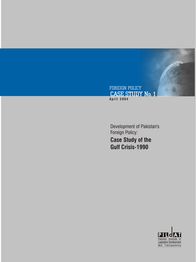 Case Study of The Gulf Crisis-1990 (Development of Pakistan's Foreign ...