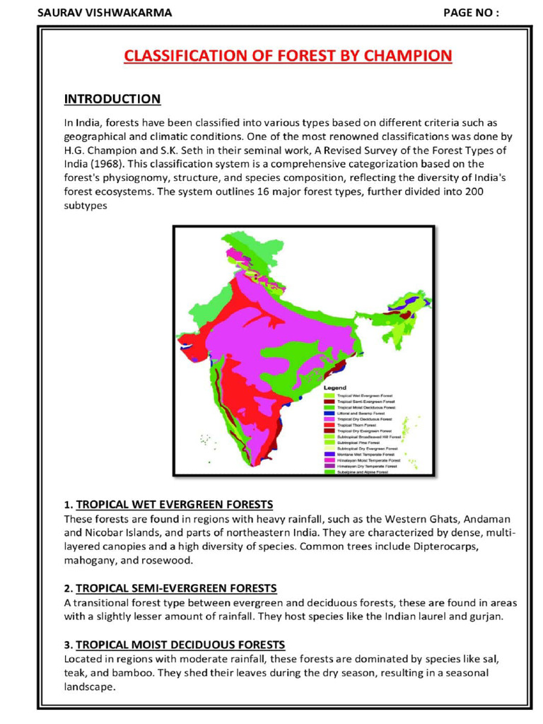 Classification of Forest | PDF