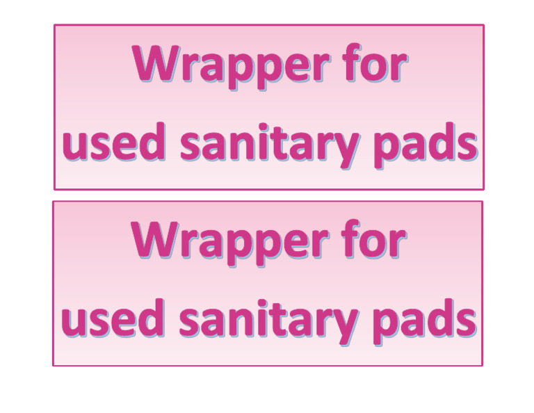 Wrapper for used pads | PDF