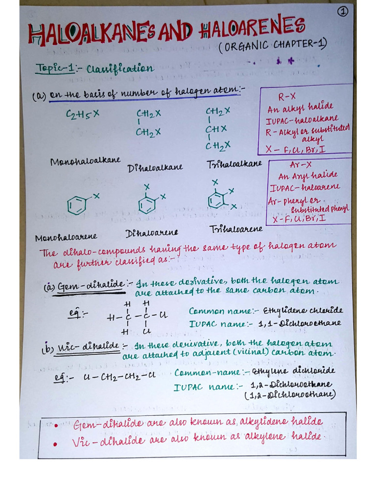 Haloalkane and Halo Arens | PDF