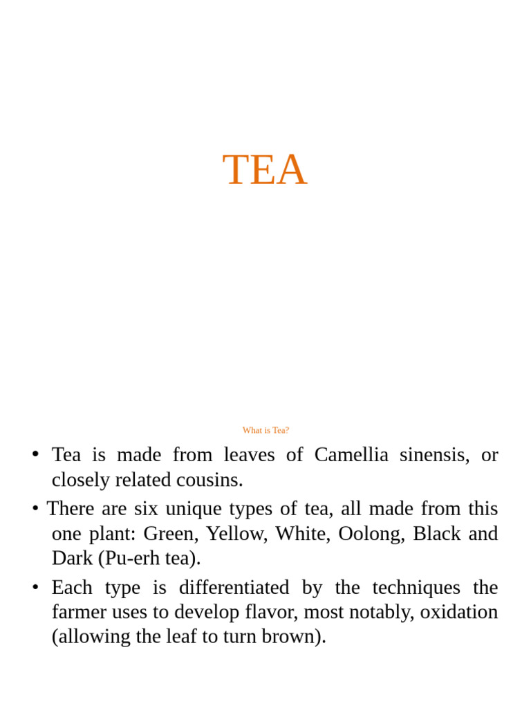 1.TEA | PDF | Tea | Polyphenol