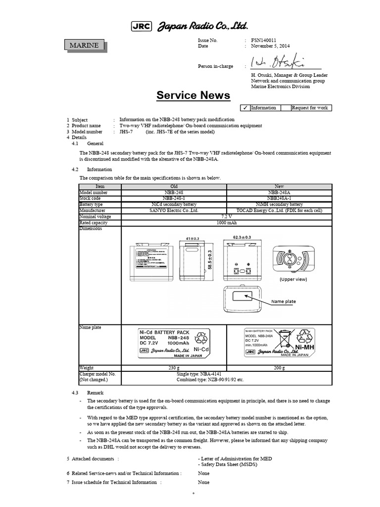 Msds For Nickel Cadmium Batteries NBB 248 1 | PDF | Rechargeable ...