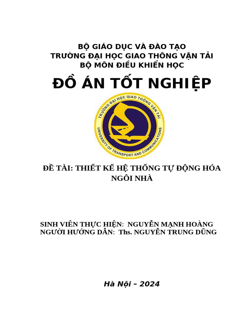 Báo Cáo DATN - Smarthome (FINAL) | PDF