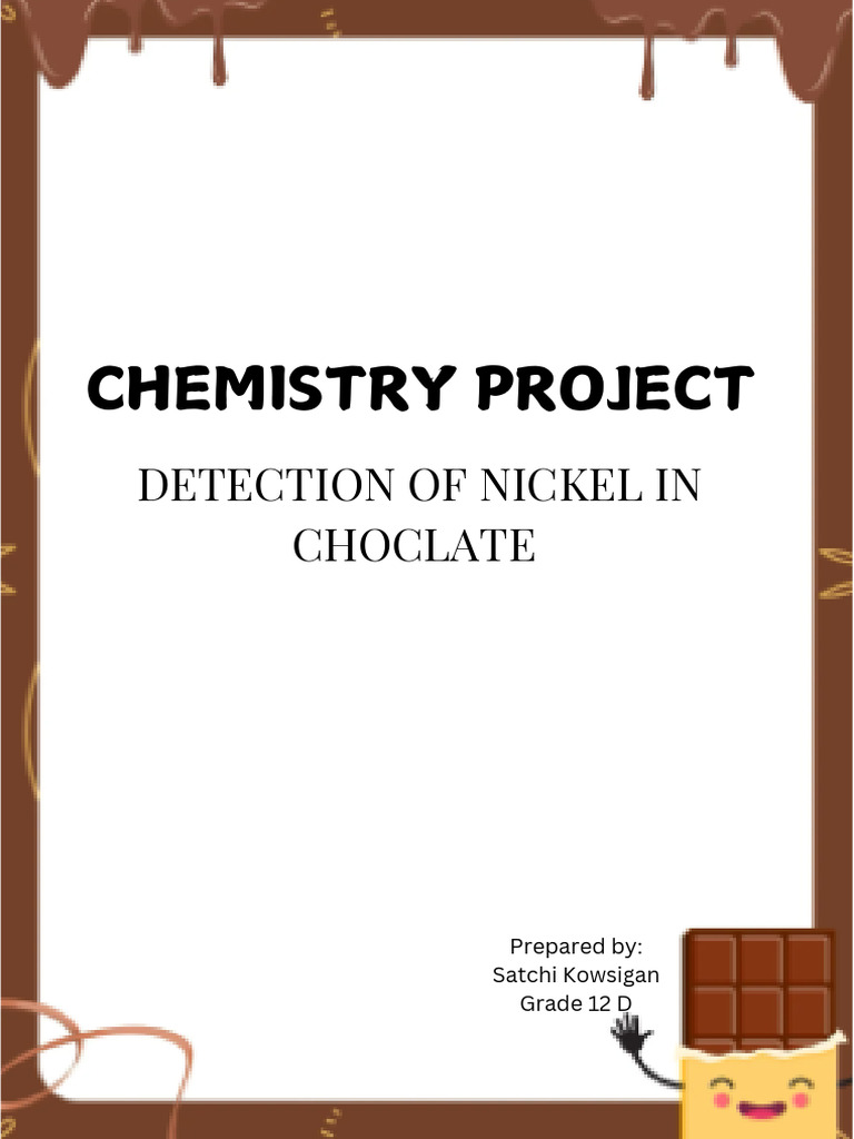 Nickel Detection in Chocolate Project | PDF | Nickel | Hydrochloric Acid