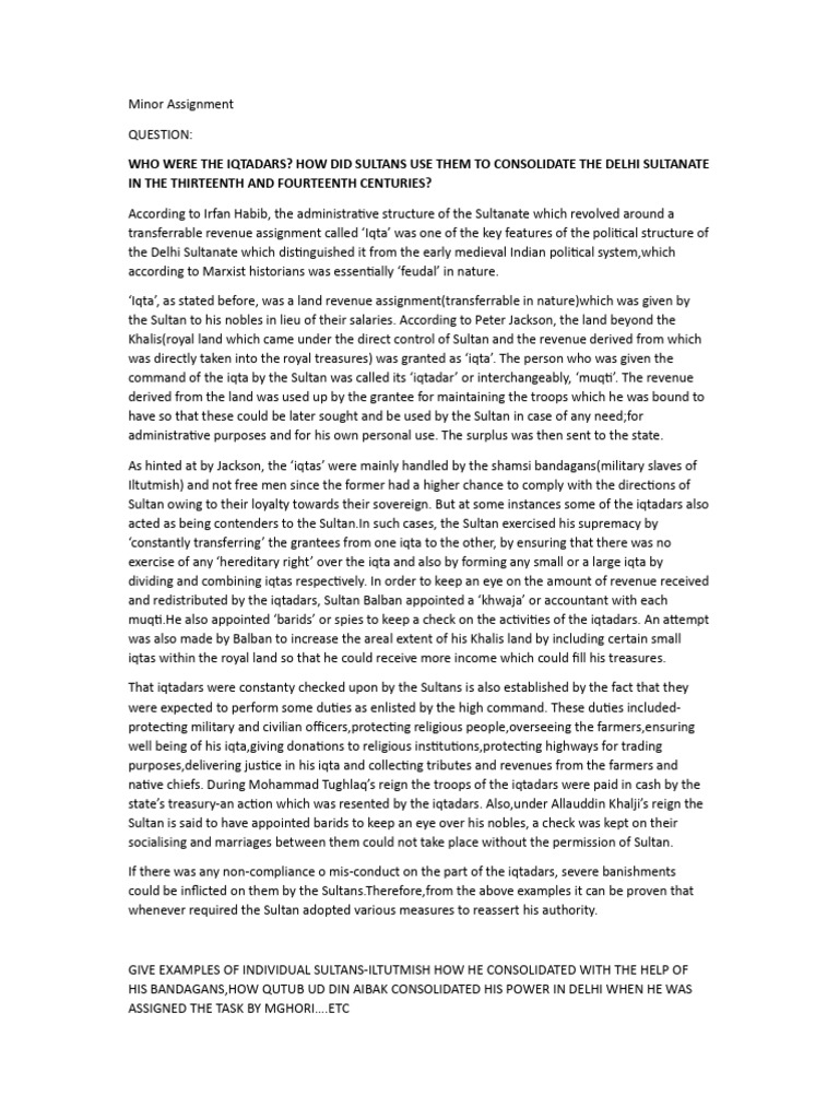 MINOR ASSIGNMENT | PDF