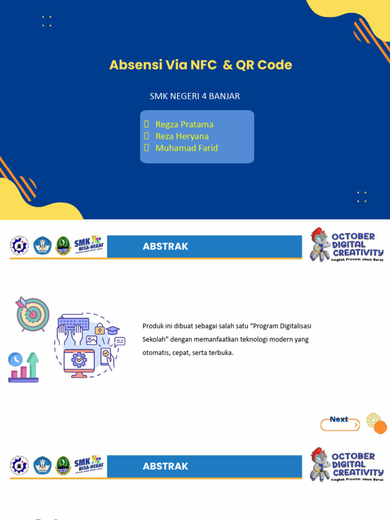 Absensi via NFC & QR Code - ODC 2023 - SMK Negeri 4 Banjar.pptx ...