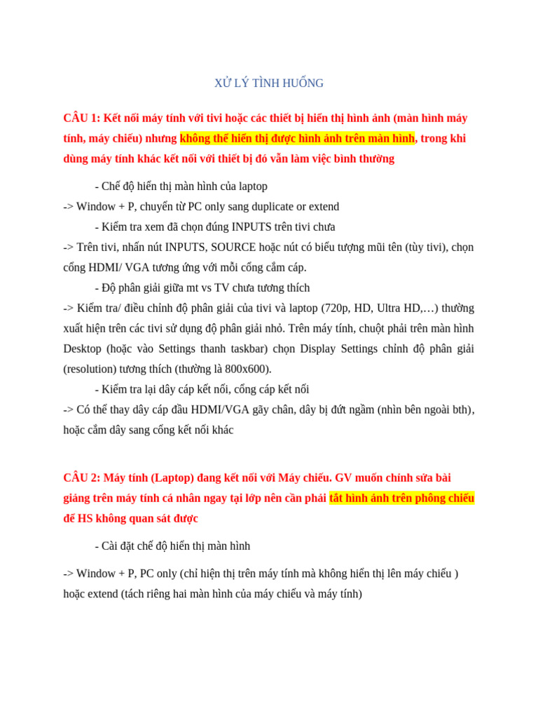 Xu Ly Tinh Huong | PDF