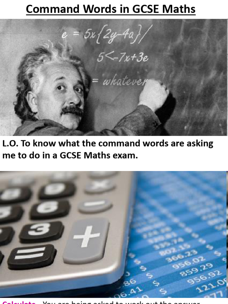 Command Words in Maths | PDF