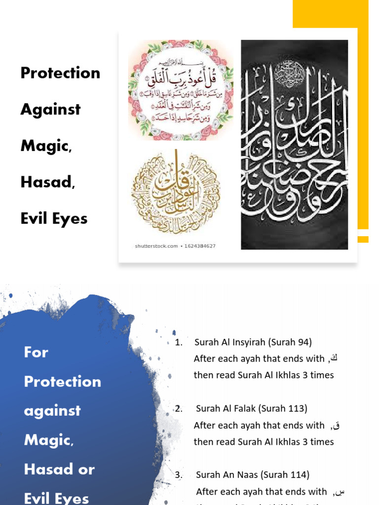 Protection Against Magic-Hasad - Evil Eye | PDF