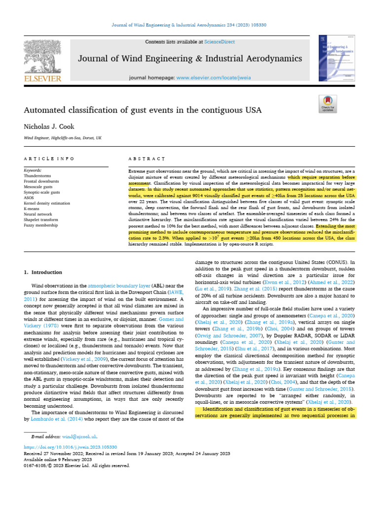 Automated Classification of Gust Events in The Contiguous USA | PDF ...