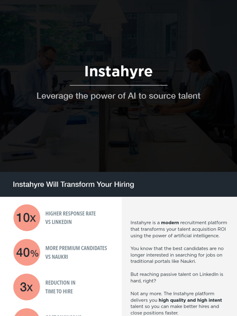 What is Instahyre | PDF | Recruitment | Artificial Intelligence