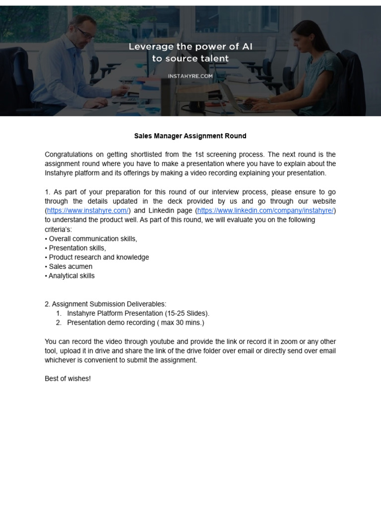 Sales Manager Assignment | PDF