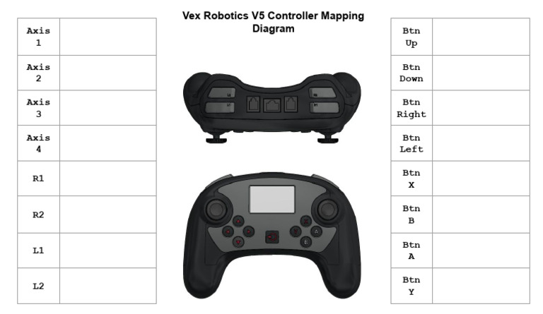 Vex Robotics V5 Controller Mapping Diagram | PDF