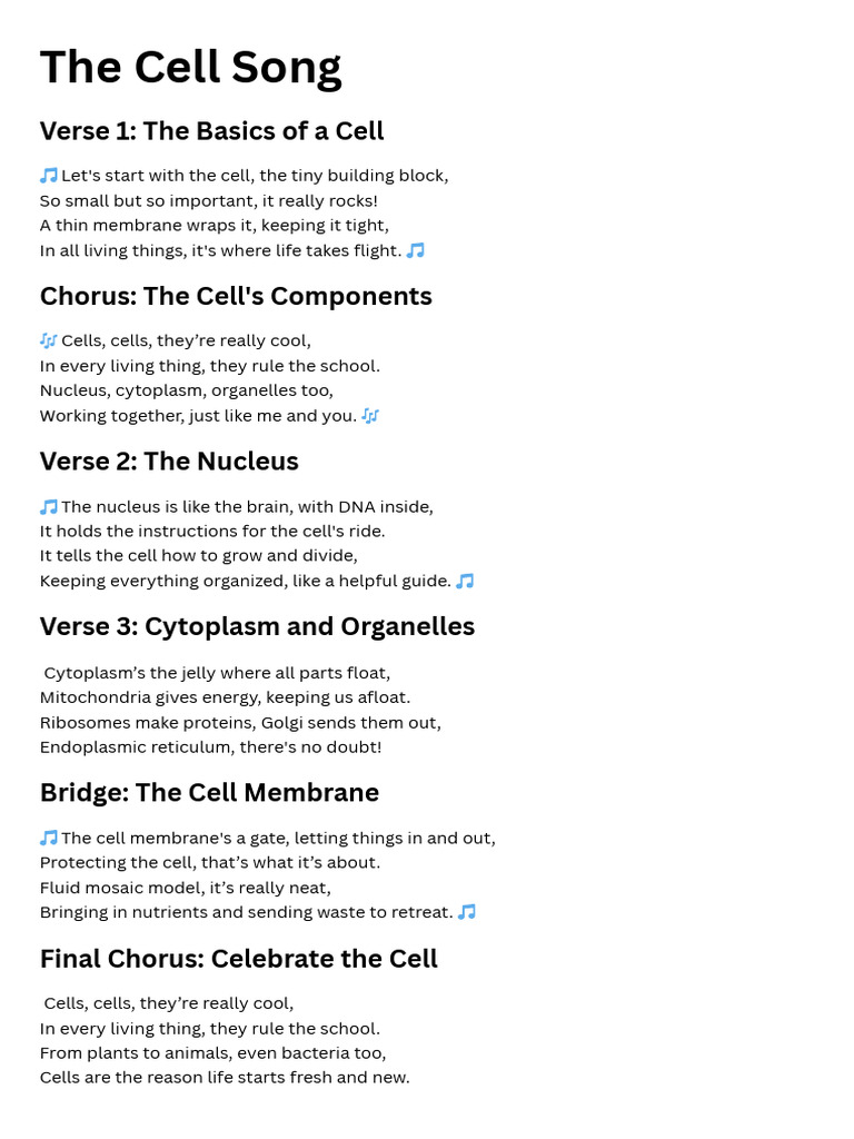 The Cell Song.pdf | PDF