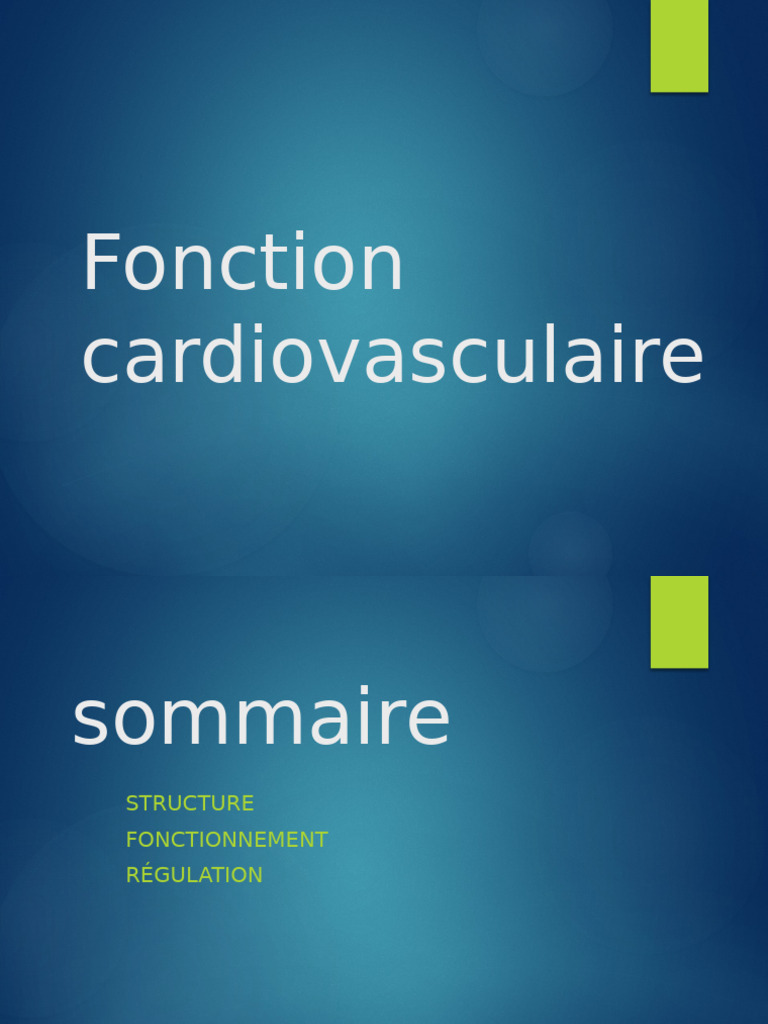 Fonction Cardio Vasculaire VERSION ETUD | PDF | Cœur | Atrium (anatomie)