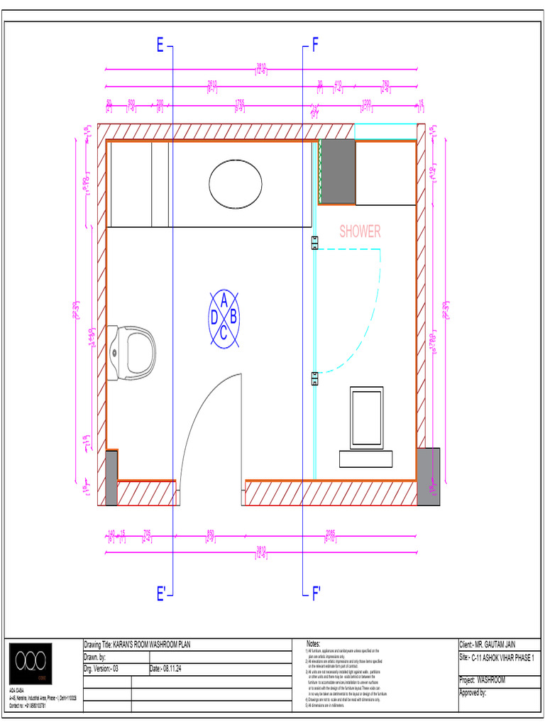 Goutam Jain - Karan Bathroom - All Detail Drawings - V3 | PDF | Architectural Elements ...