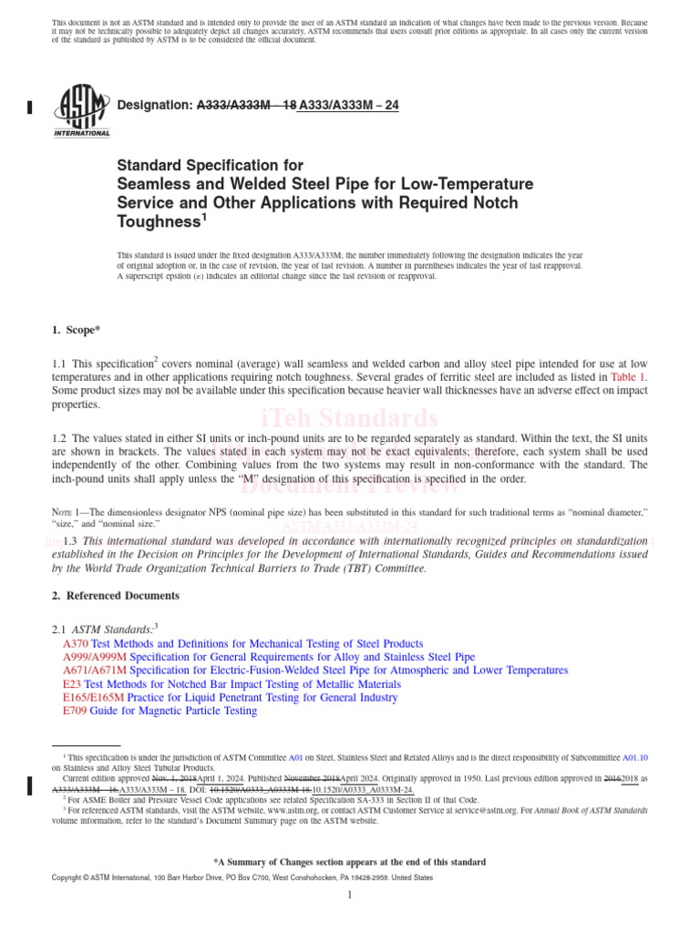 ASTM A333 -A333M-24 | PDF | Heat Treating | Pipe (Fluid Conveyance)
