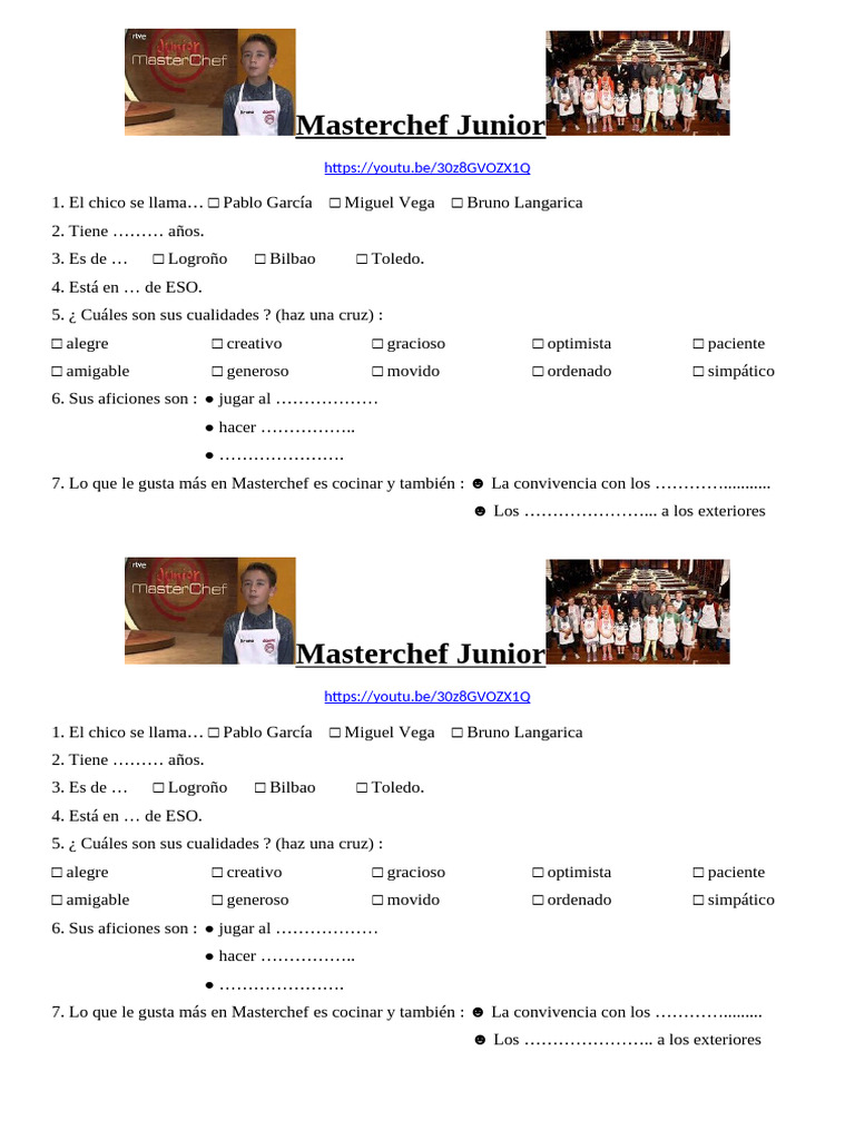 7 Fiche CO Masterchef | PDF