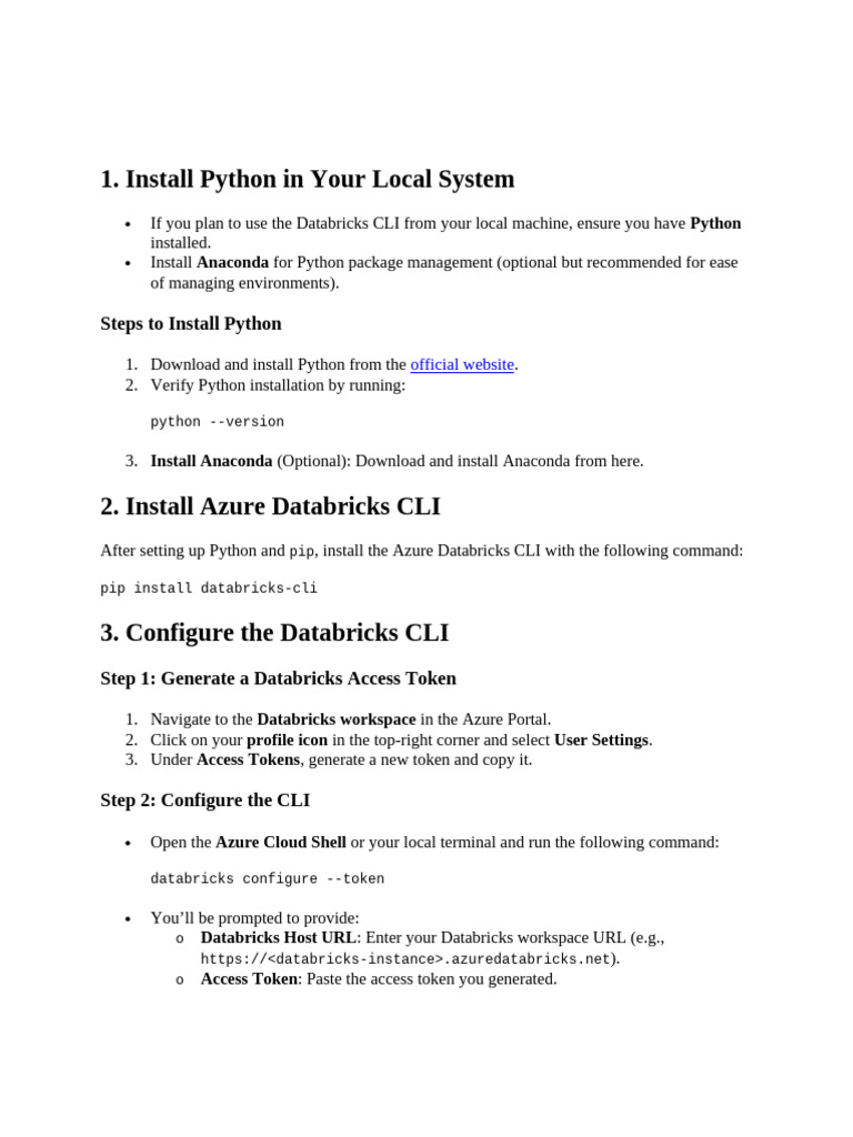 Databricks Notebook Migration Using Azure Databricks CLI | PDF ...