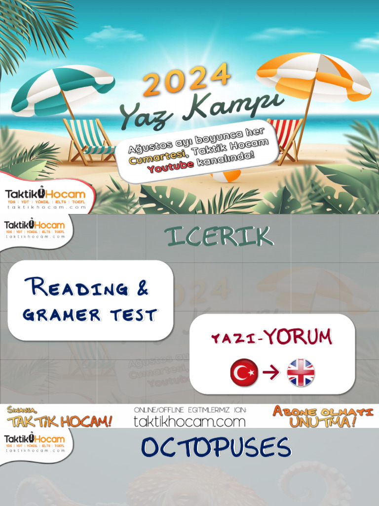 2024 Yaz Kampı (Tüm Dersler) | PDF