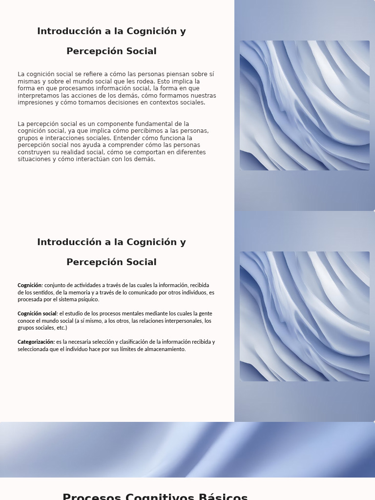 Cognición y Percepción Social Explicadas | PDF | Percepción | Cognición