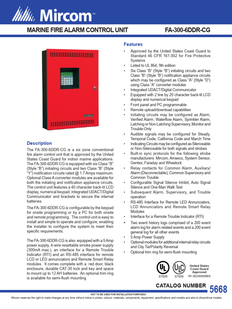 Cat 5668 - Fa 300 6DDR CG | PDF | Relay | Switch