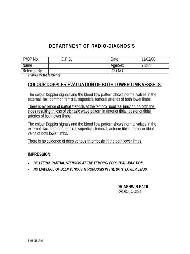 Both Lower Limbs Dop | PDF