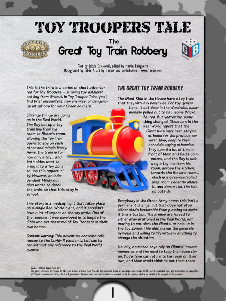 Toy Troopers Tale Toy Train | PDF