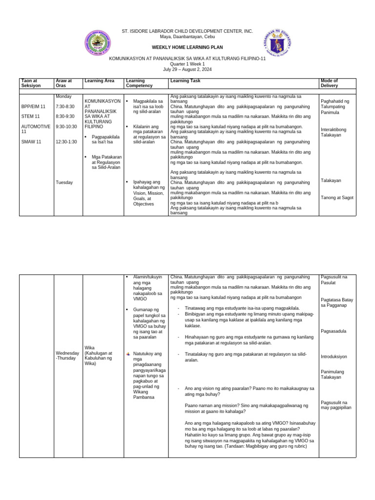 KomPan-Q1-Week 1 | PDF