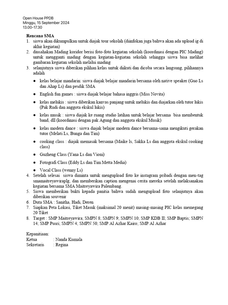 Ppdb open house fix 2 | PDF