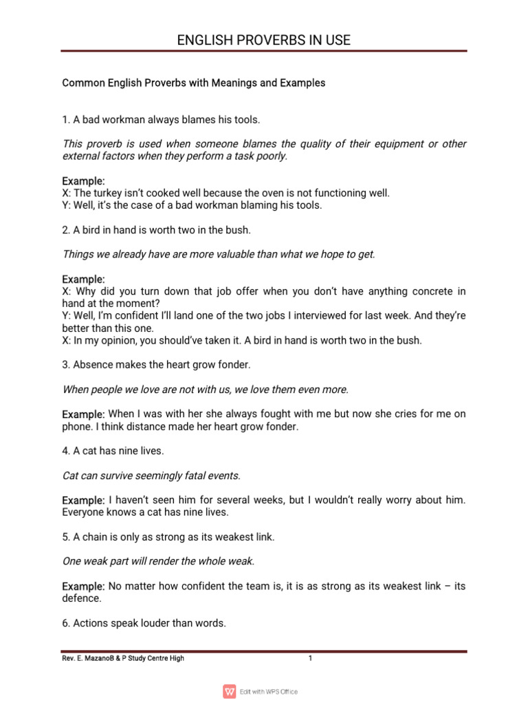 English_Proverbs_in_Use | PDF