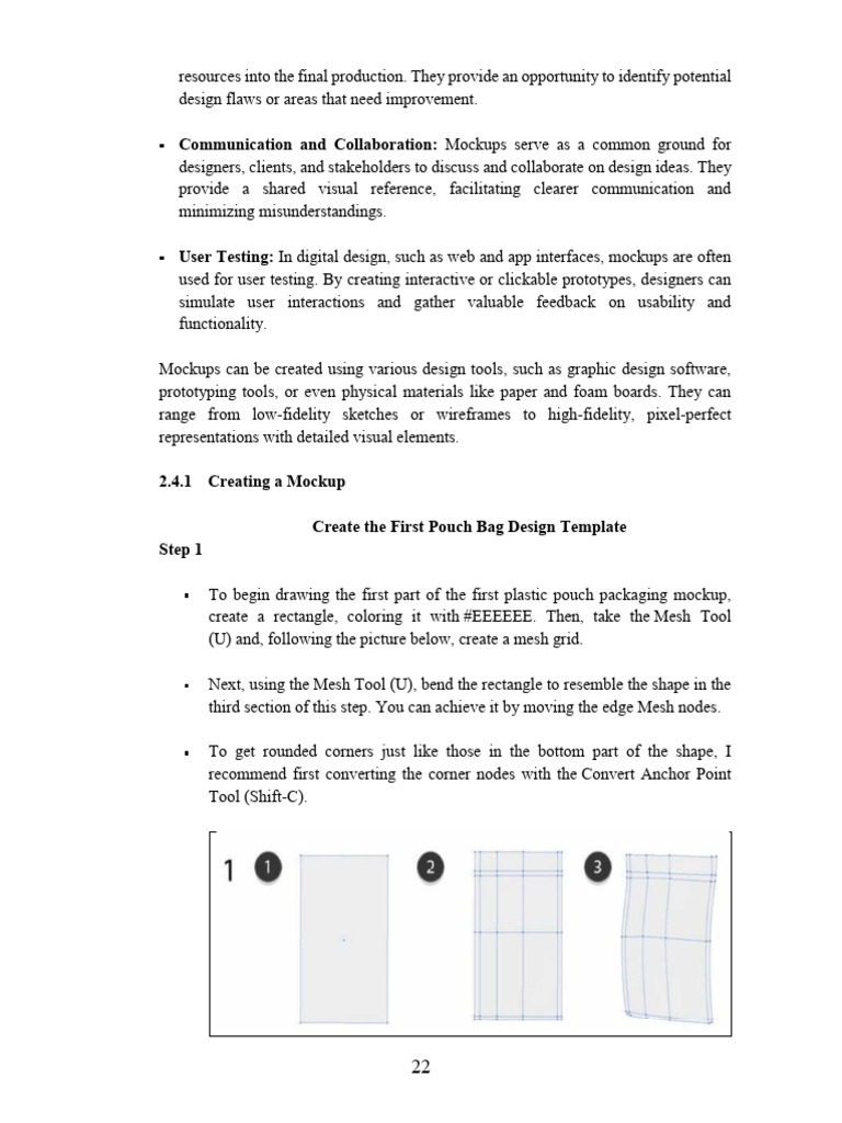 Creating A Pouch Mockup - NSDA Graphic Design Level 3 CBLM | PDF | Design | Computing