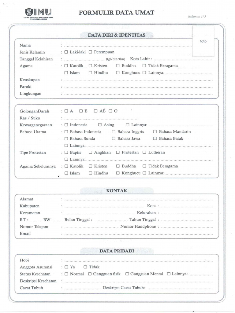 FORM SIMU | PDF