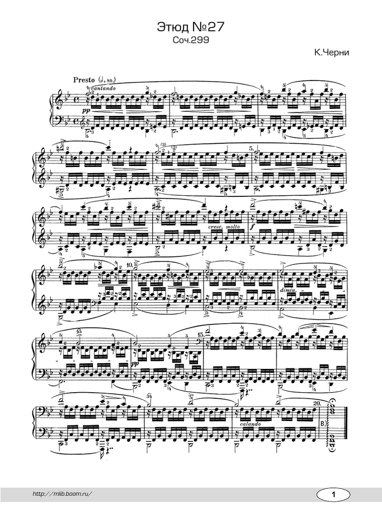 Czerny-etiuda 27 | PDF