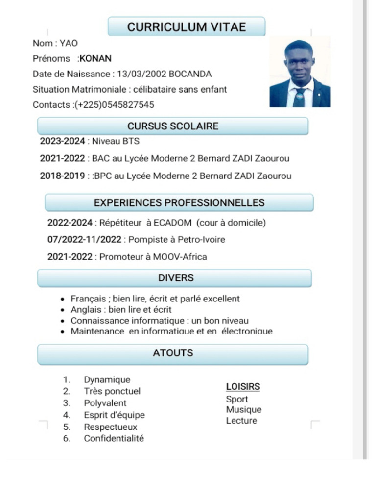 CV Joseph-Michael | PDF