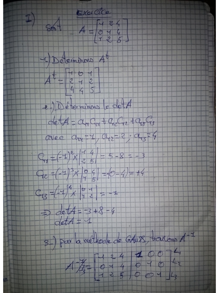Exercice N°2 de Math-Sup (Correction) | PDF