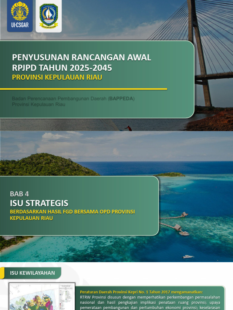 Penyusunan Ranwal RPJPD Kepri 2025-2045 | PDF