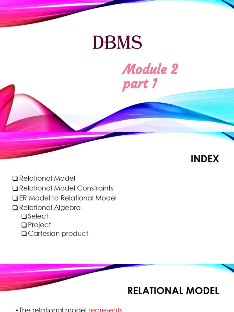 Module 2_part 1.Pptx | PDF | Relational Model | Relational Database