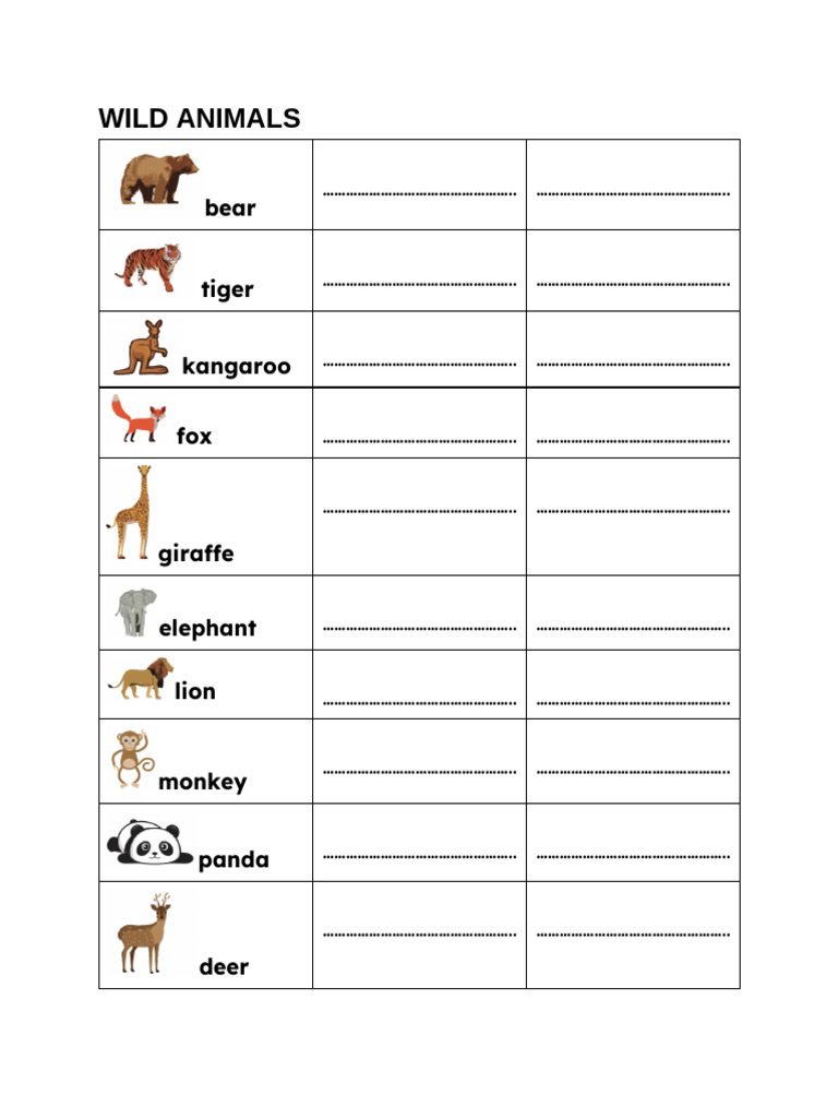 STARTERS - Animals, Preposition of Places | PDF