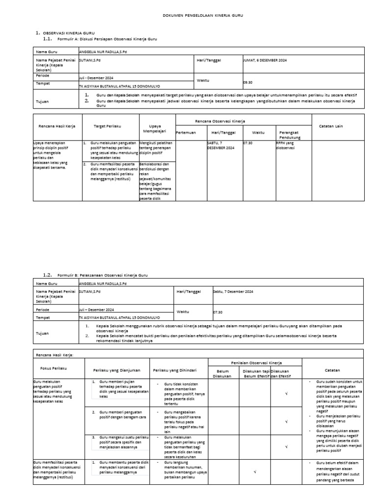 PENGELOLAAN KINERJA ANGGELIA | PDF