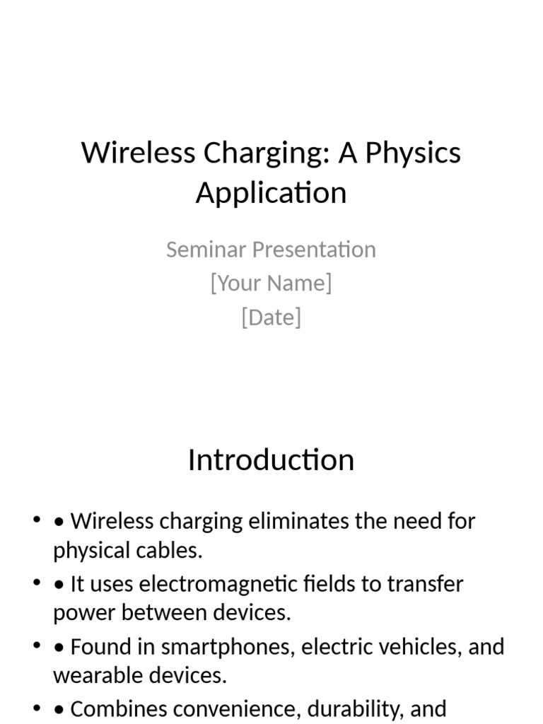 Understanding Wireless Charging Physics | PDF | Electrical Engineering ...