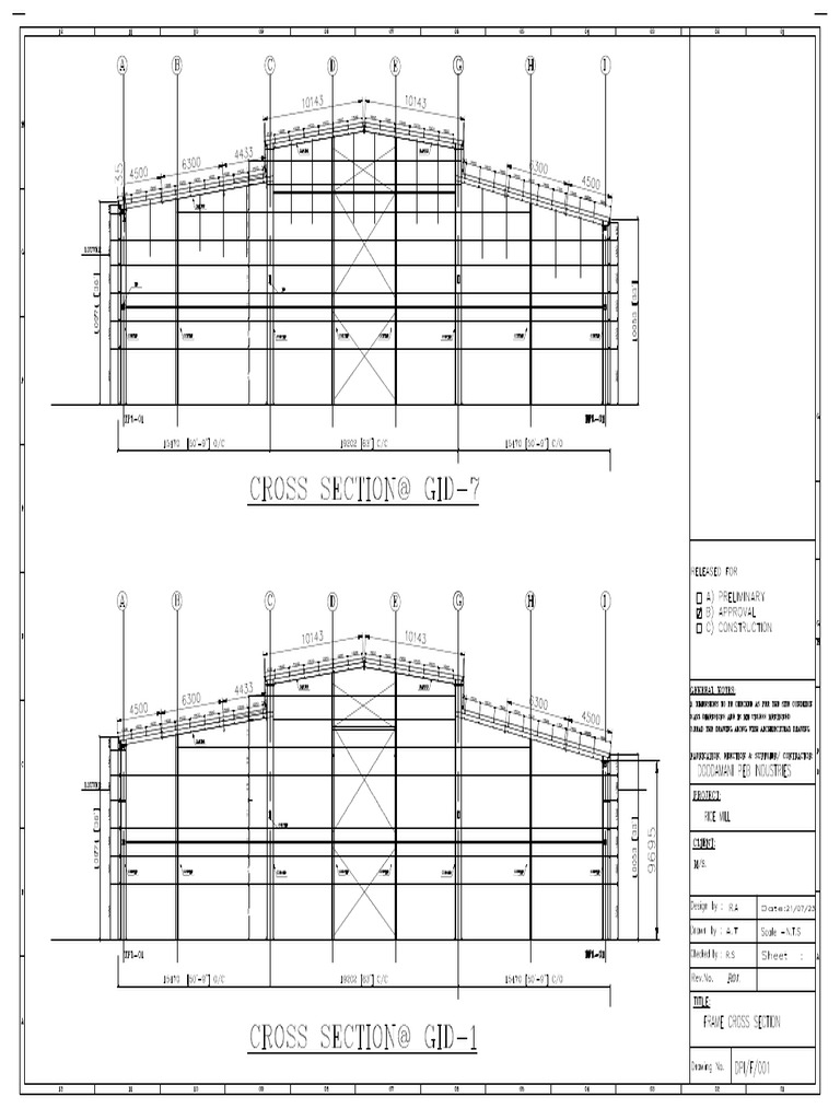 Rm-Gable End Main Frame Cross Section | PDF