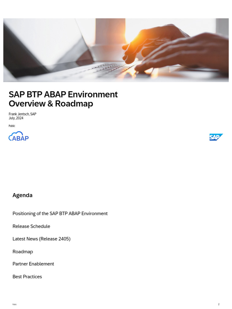 SAP BTP ABAP Environment Overview and Roadmap | PDF | Cloud Computing ...