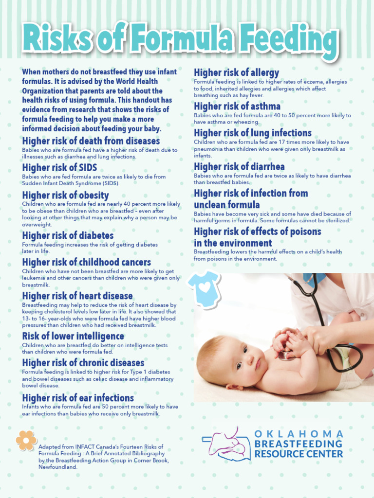 14 Risks of Formula Feeding Explained | PDF | Breastfeeding | Infant ...
