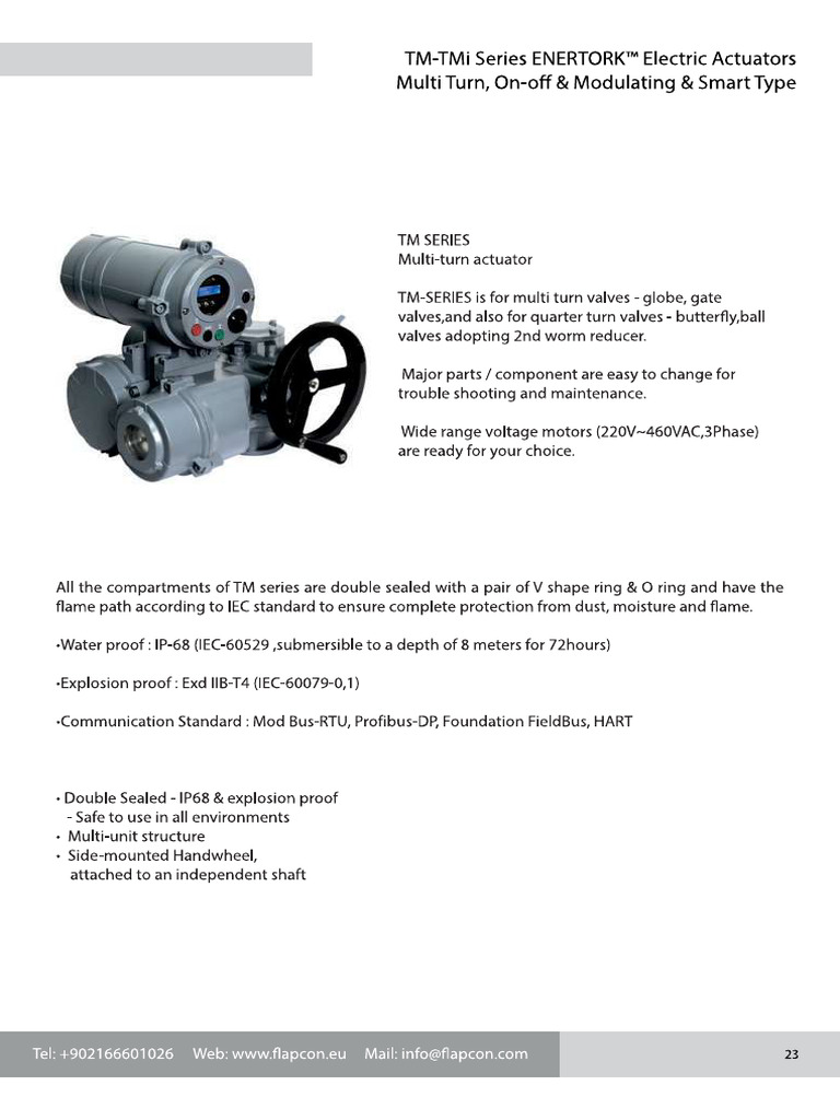 TM Tmi Series Multi Turn Electric Actuators en | PDF