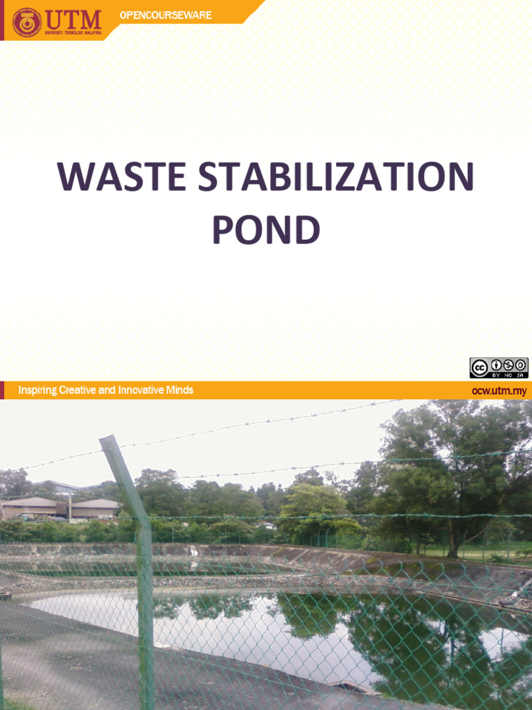 SAB 2922 Chapter 9 - Waste Stabilization Pond | PDF | Waste Treatment Technology | Water